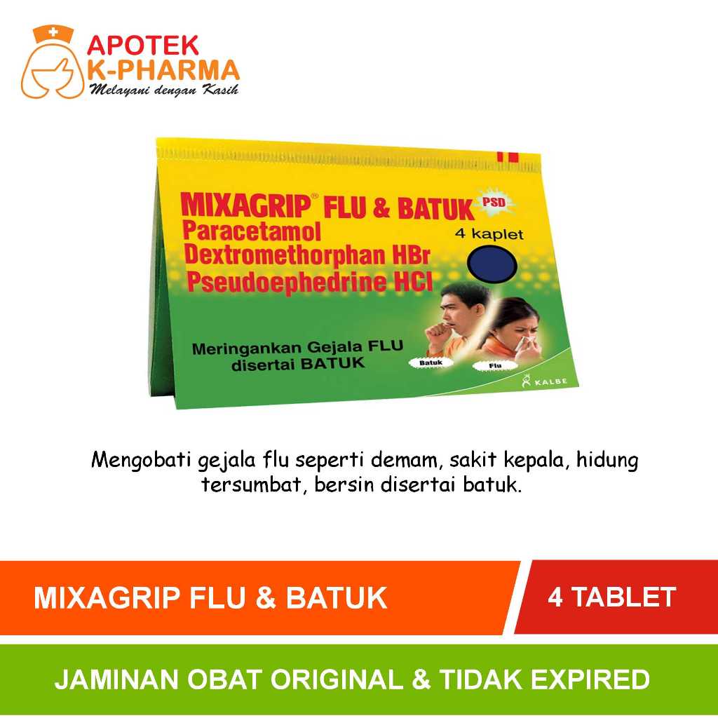 Jual MIxagrip Flu Batuk Strip Isi 4 Tablet Obat Original | Shopee Indonesia