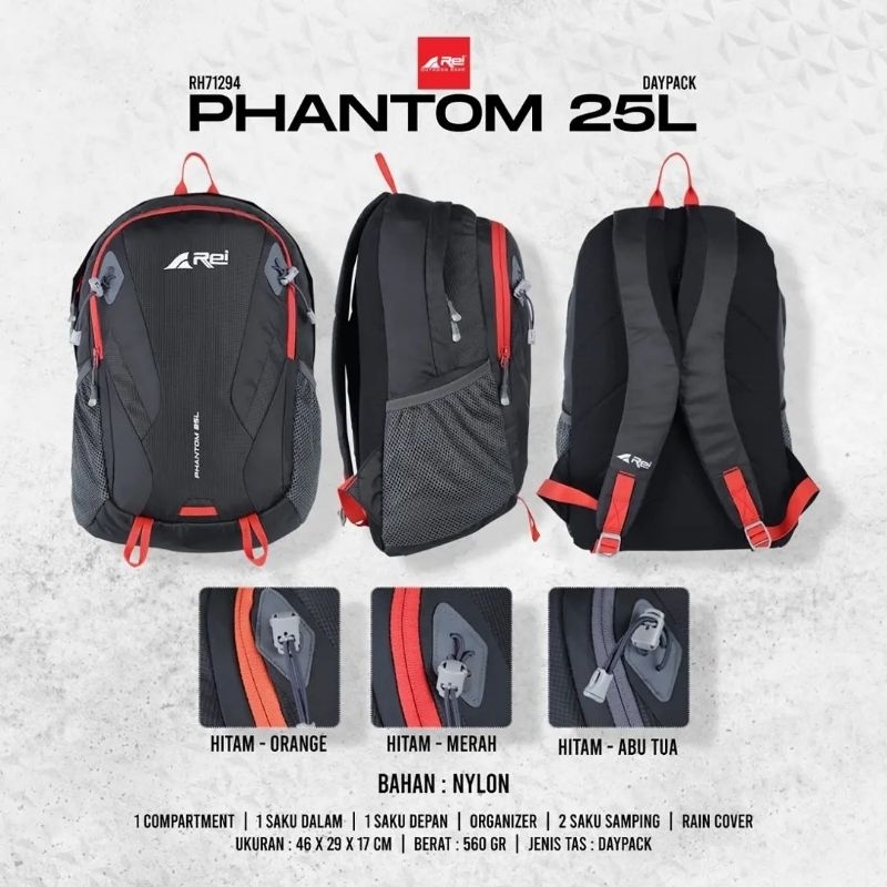 Jual Tas Ransel / Daypack Arei Phantom 25 Liter Outdoorgear Plus ...