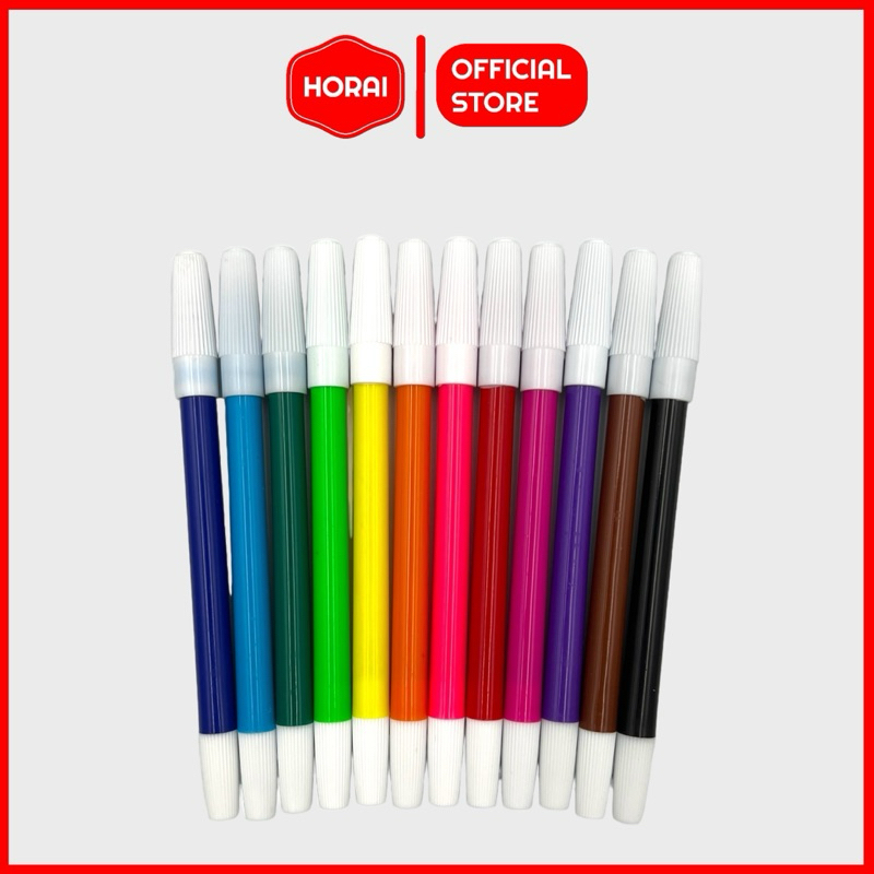 Jual Spidol 12 Warna 838 Colour Marker Pen Warna Warni 1 Set Sekolah ...