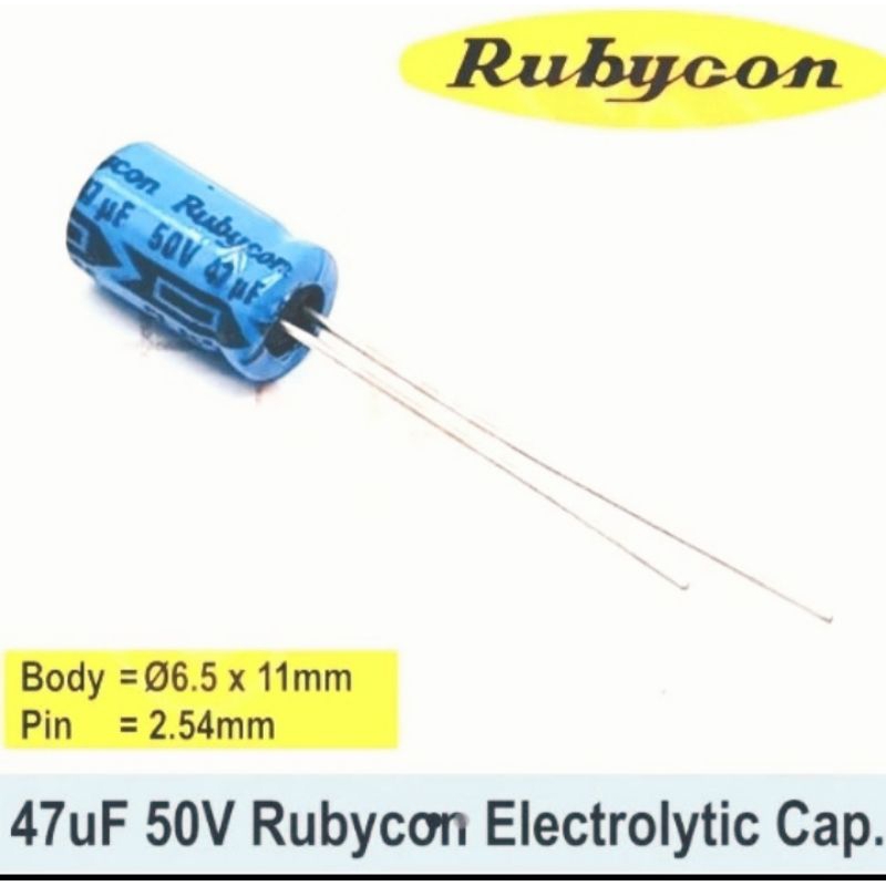 Jual Elco 47uF 50Volt Electrolytic Capacitor 47 uF 50 Volt kapasitor ...