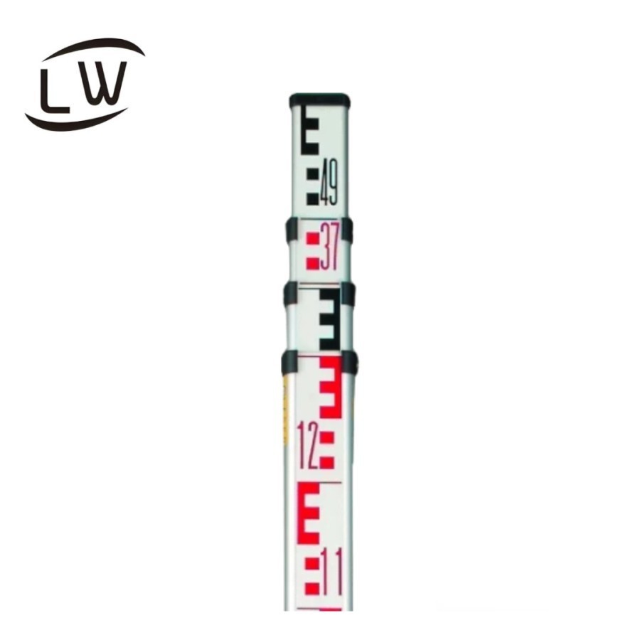 Jual RAMBU MISTAR BAK UKUR 5M/5 METER/ LEVELLING/ALUMINIUM STAFF 5M ...