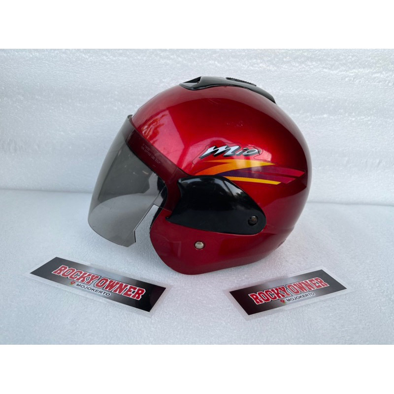 Jual HELM YAMAHA MIO MERAH CLASIK SPORTY ORIGINAL | Shopee Indonesia