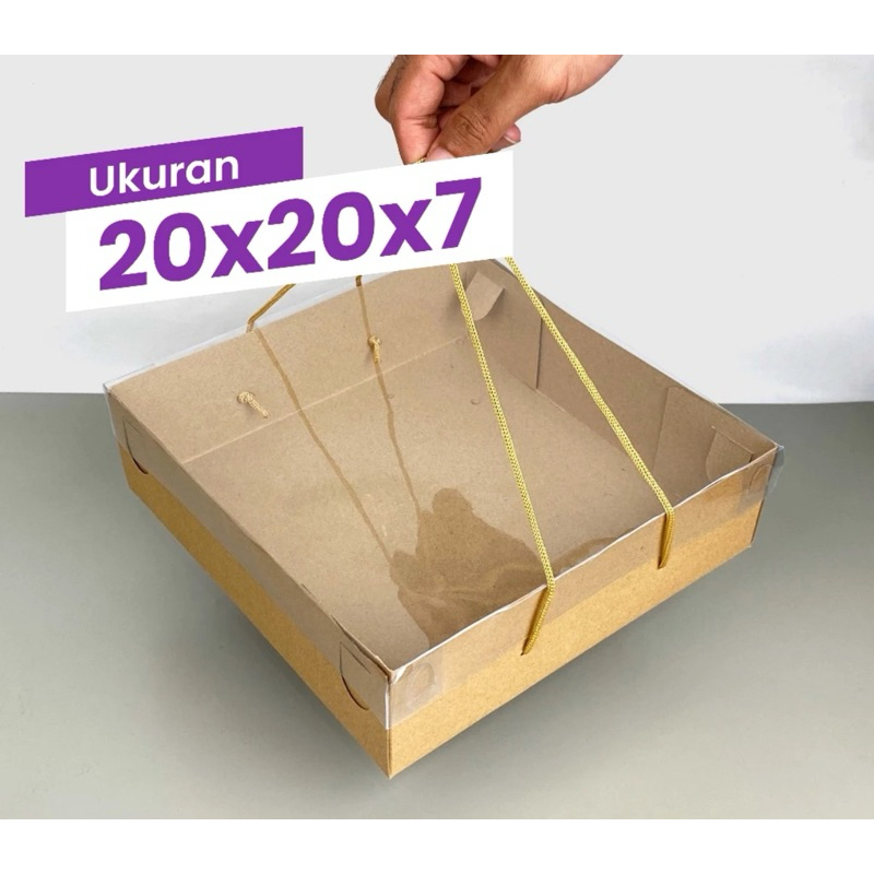 Jual Dus Kraft Tali mika Kotak kemasan kue roti rice box manyue Box ...