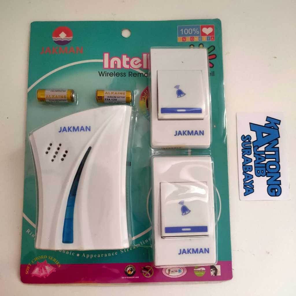 Jual Bel Pintu Wireless 2 Remote AC Bel Rumah 2 Tombol DC Door Bell ...