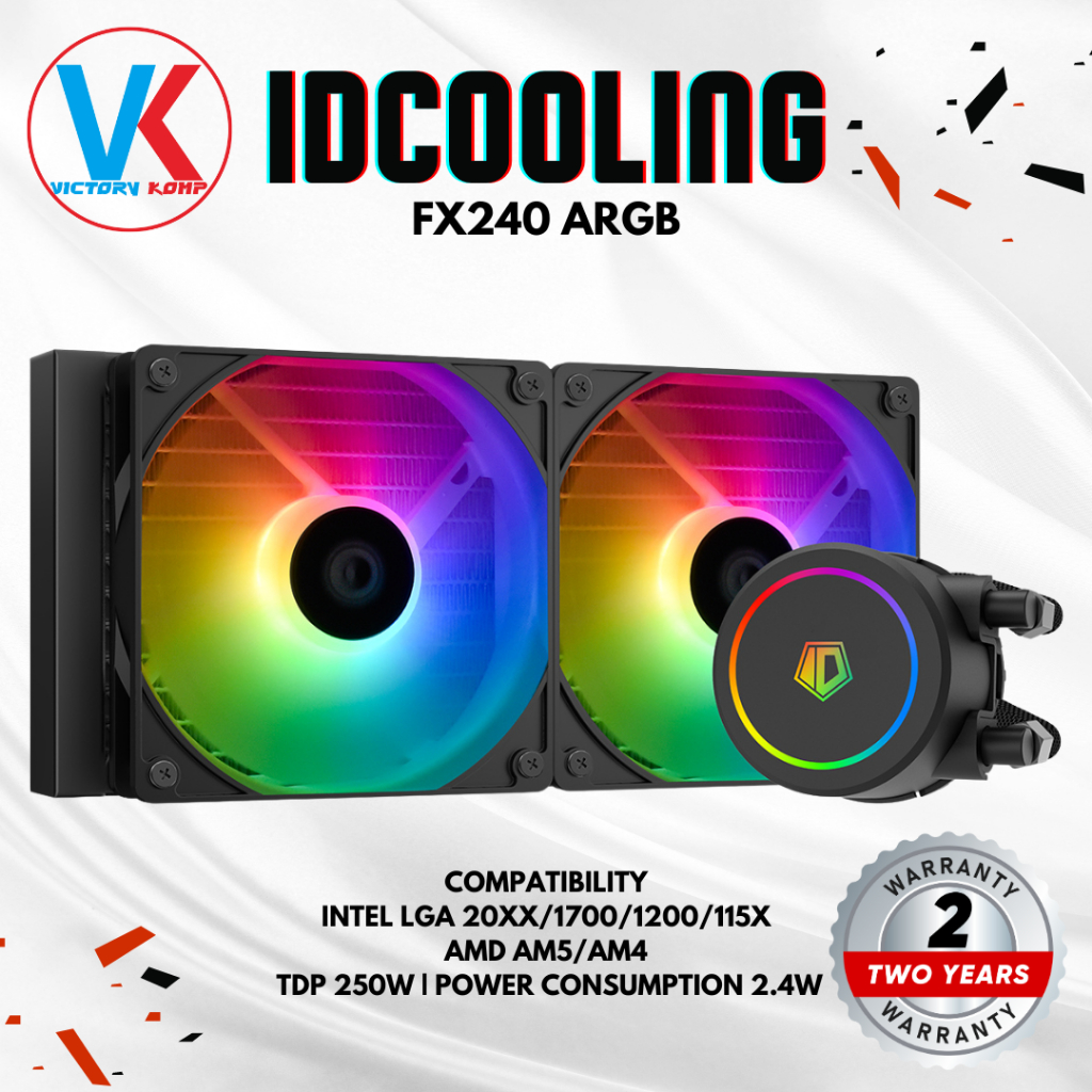 Jual ID-COOLING FX240 ARGB 240mm AIO CPU Liquid Water Cooling Intel AMD ...