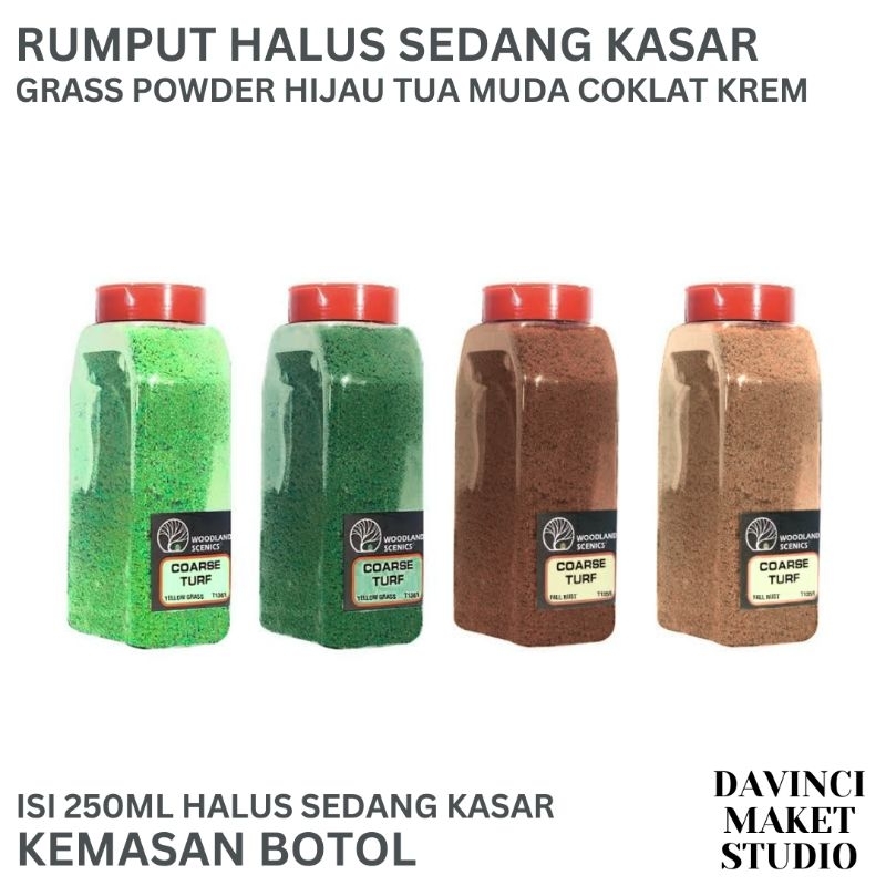 Jual (Botol) Serbuk Rumput Tabur Hijau Coklat Maket Diorama Halus ...