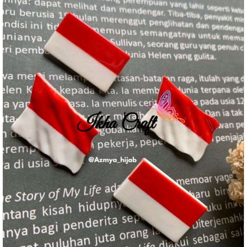 Jual Pin Resin Bendera Merah Putih - Bros merah putih - Clay Merah ...