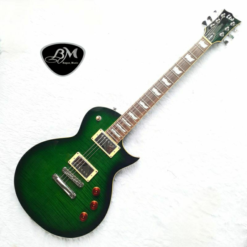 Jual Gitar ESP LTD EC-256 FM See thru green korea | Shopee Indonesia