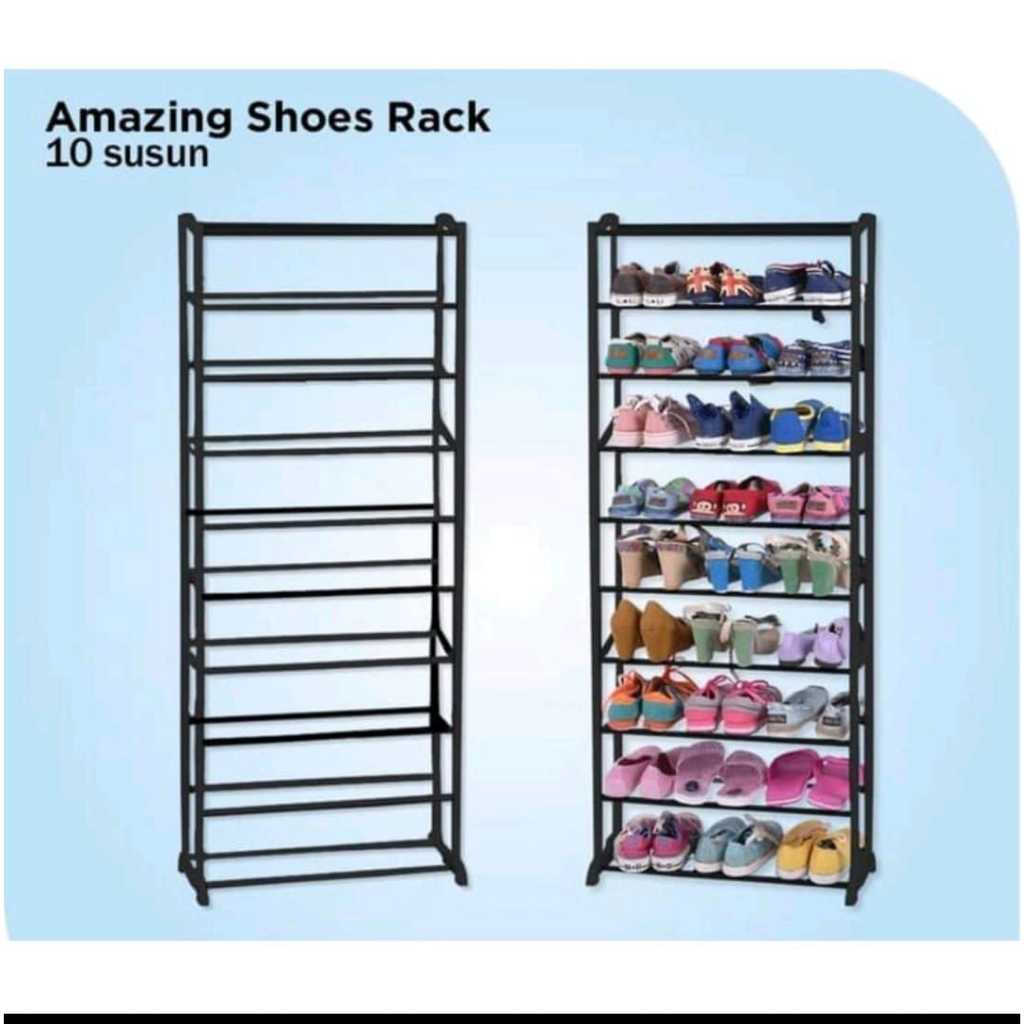 Jual RAK SEPATU 10 TINGKAT / AMAZING SHOE RACK | Shopee Indonesia