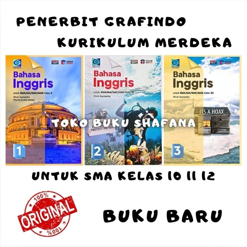 Jual Buku Bahasa Inggris Kelas 10 11 12 / 1 2 3 SMA Penerbit Grafindo Kurikulum Merdeka | Shopee ...