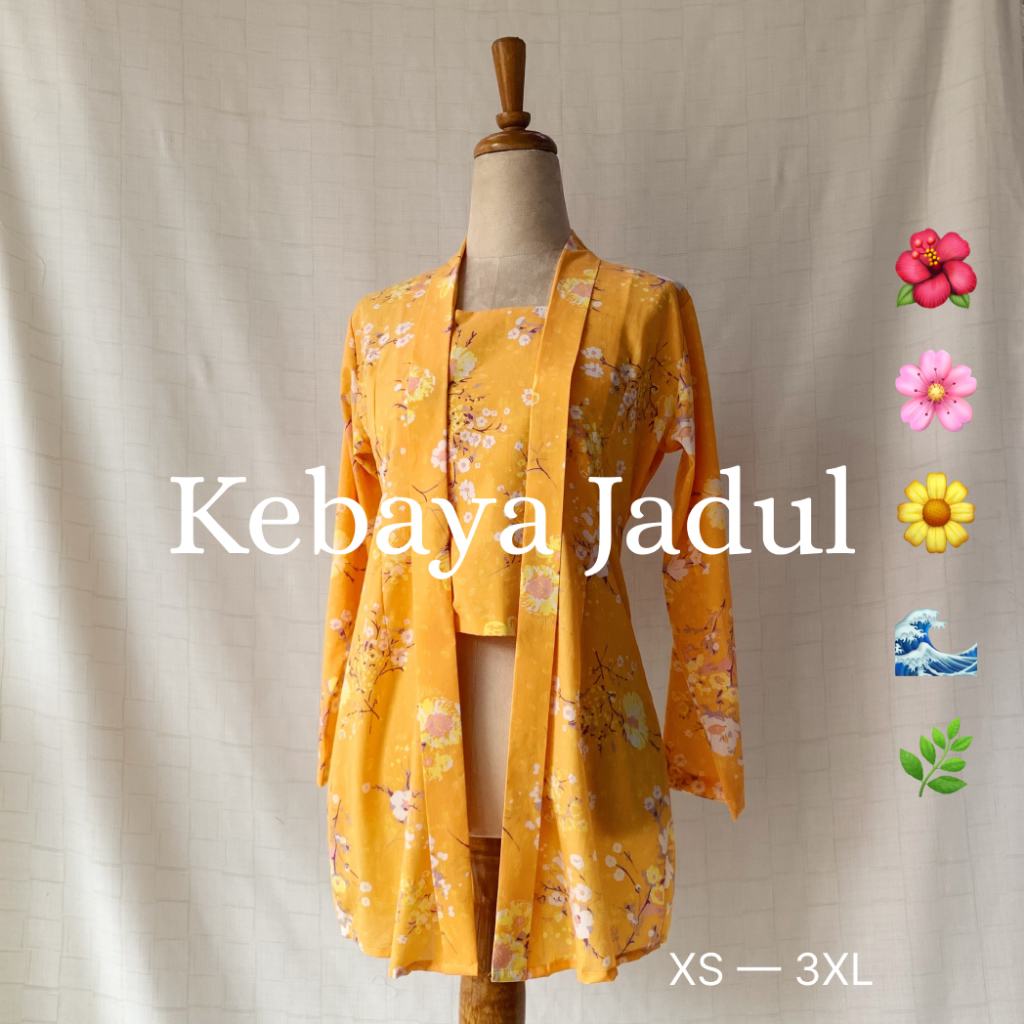 Jual Loewes KEBAYA TUNIK MODERN KUTUBARU JADUL BUNGA FLORAL KUTU BARU ...