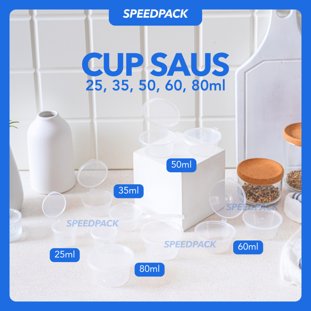 Jual Thinwall Cup Saus 25ml 35ml 50ml 60ml 80ml / Wadah Saos Sambal ...