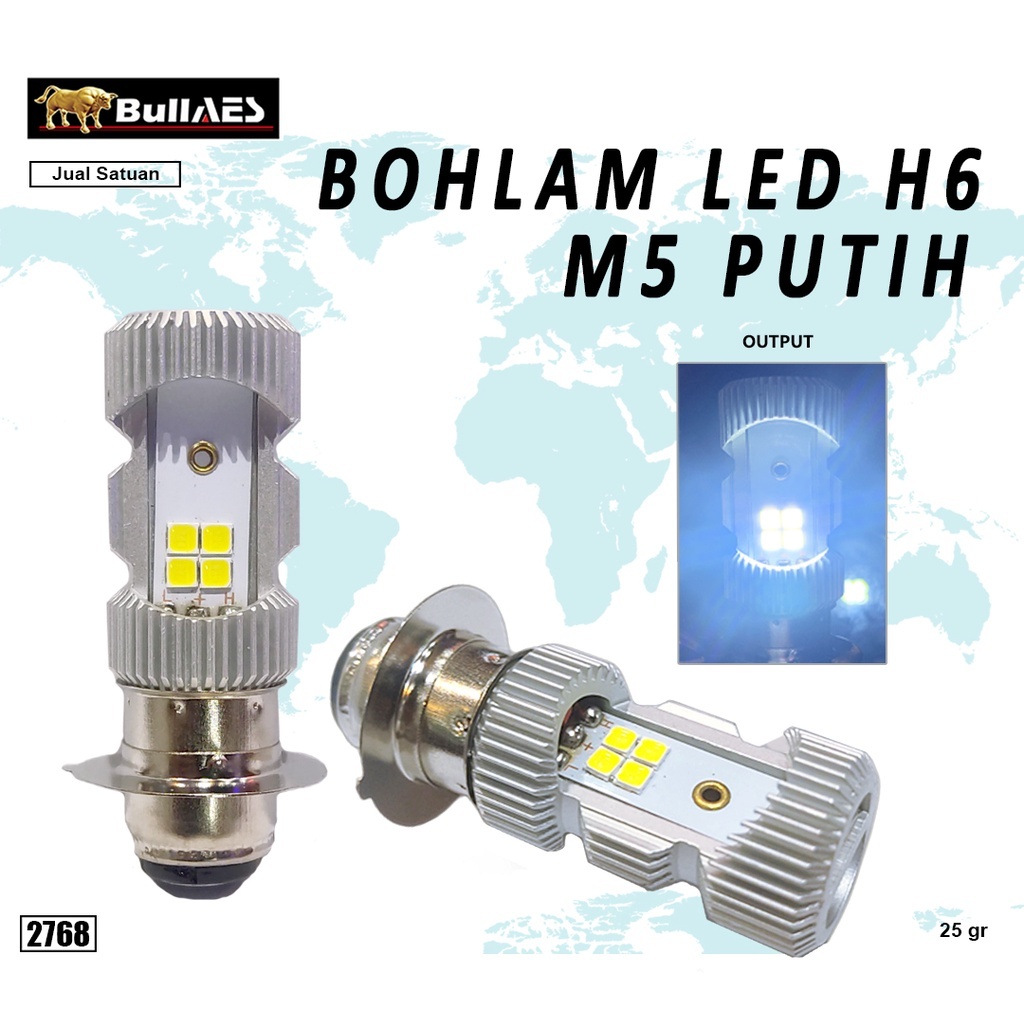 Jual Lampu Led Utama H6 Tipe M5 Hi Loo Beam Super Terang Universal | Shopee Indonesia