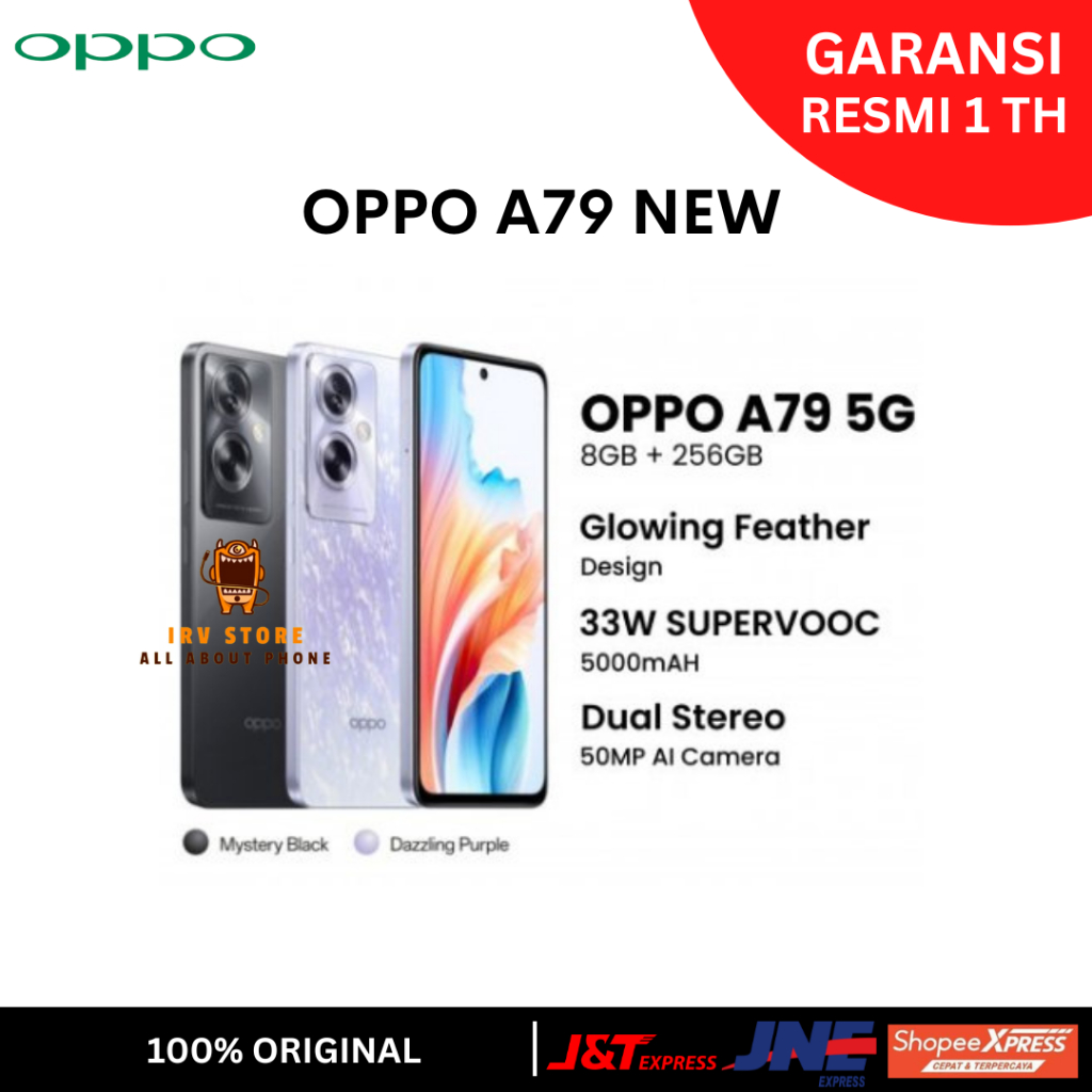 Jual OPPO A79 5G 8/256GB NEW GARANI RESMI 0PPO 1 TAHUN | Shopee Indonesia