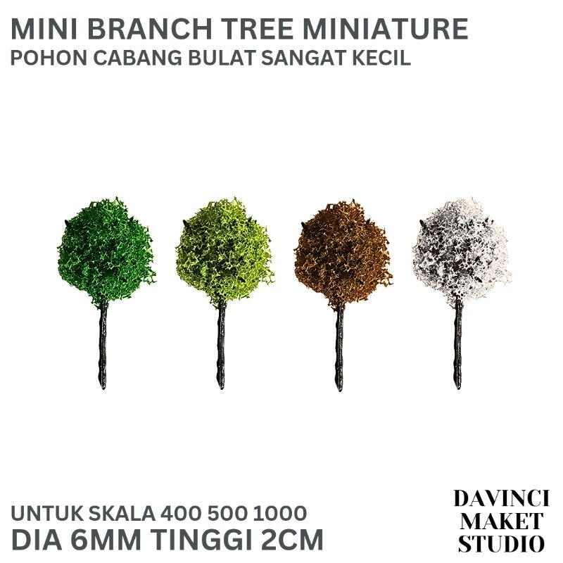 Jual (B2) Miniatur Pohon Cabang Teduh Bulat Kecil Maket Diorama Warna ...