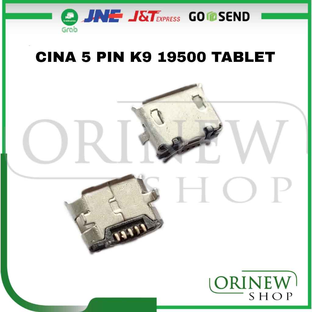 Jual Cina 5 Pin K9 19500 Tablet Connector Charger Konektor Cas Con Tc ...