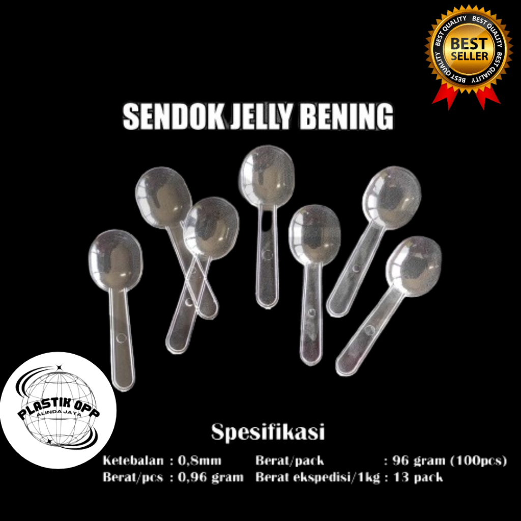 Jual Sendok plastik jelly bening kecil isi 100pcs jelly ice cream ...