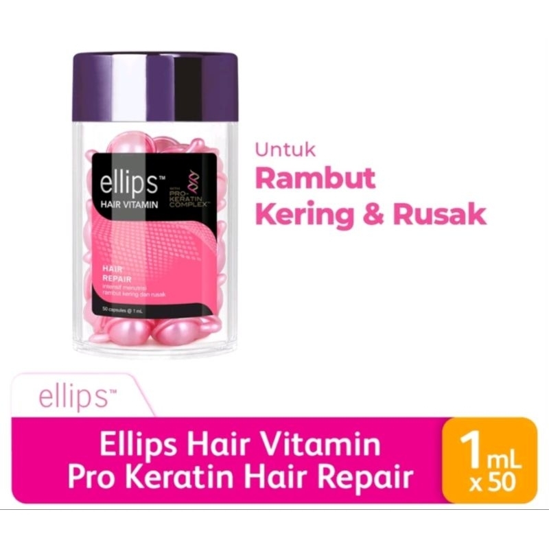 Jual Ellips Hair Vitamin Pro-Keratin Complex Hair-Repair (Pink) 50ml ...