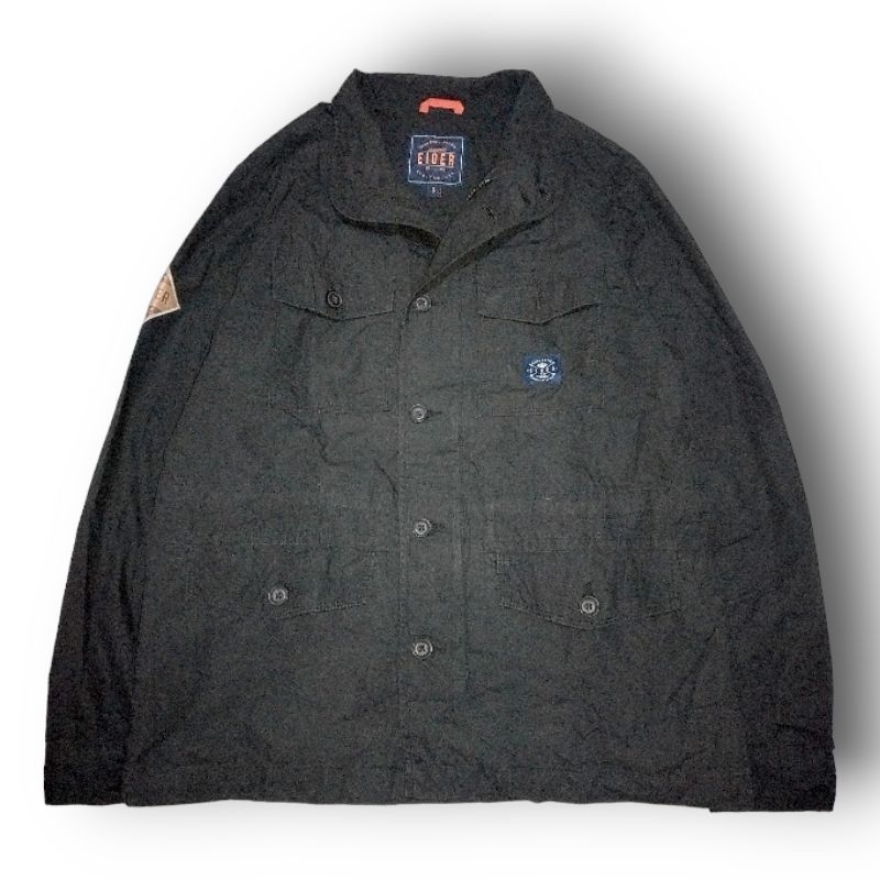 Jual Eiger Semi Parka Jacket - Black | Shopee Indonesia