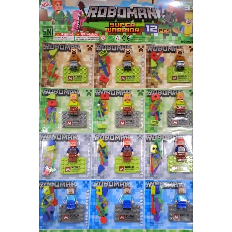 Jual Brick Roboman Mainan Anak Minecraft Super Warrior | Shopee Indonesia