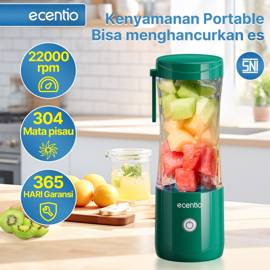 Jual ecentio Blender Mini 6 Pisau Portable Juicer Ice Crusher Elektrik ...
