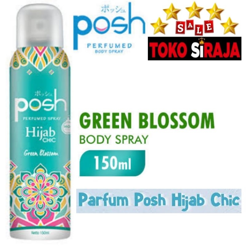 Jual POSH GIRLS BODY SPRAY HIJAB CHIC GREEN BLOSSOM 150 ML / DEODORANT ...