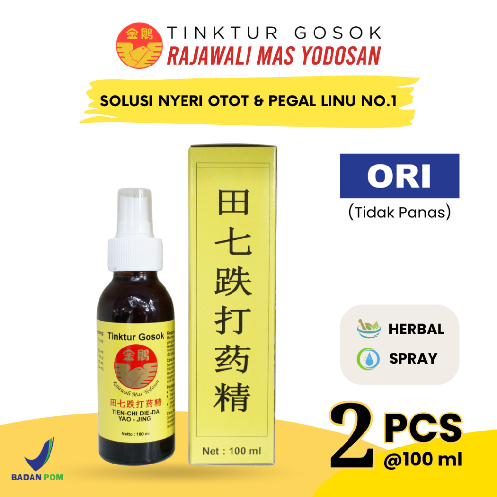 Jual Tinktur Gosok ORI 100 ml isi 2 pcs - Obat pegal, nyeri, kram ...