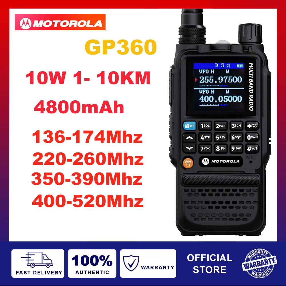 Jual HT motorola GP360 Walkie Talkie kisaran panjang 20KM IP54 tahan ...