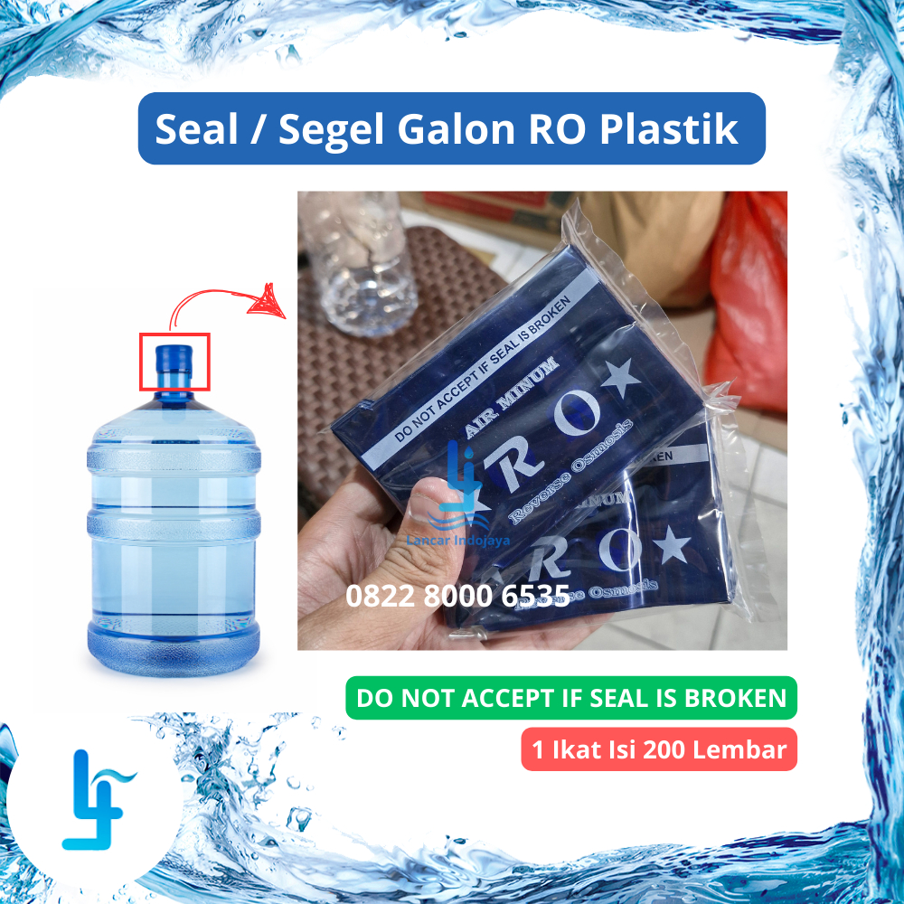 Jual Seal Segel Galon Air Minum Depot RO Plastik Biru Abu Abu - Abu-abu ...