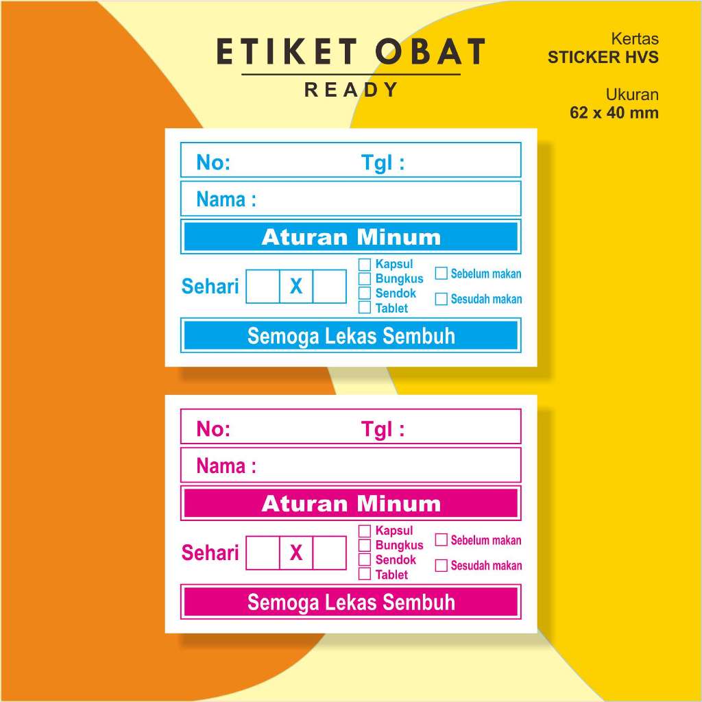 Jual stiker obat / etiket obat (isi 200 pcs) | Shopee Indonesia