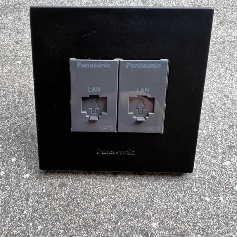 Jual Stop Outlet Double 2 gang Data Lan Kontak Jaringan Socket internet ...
