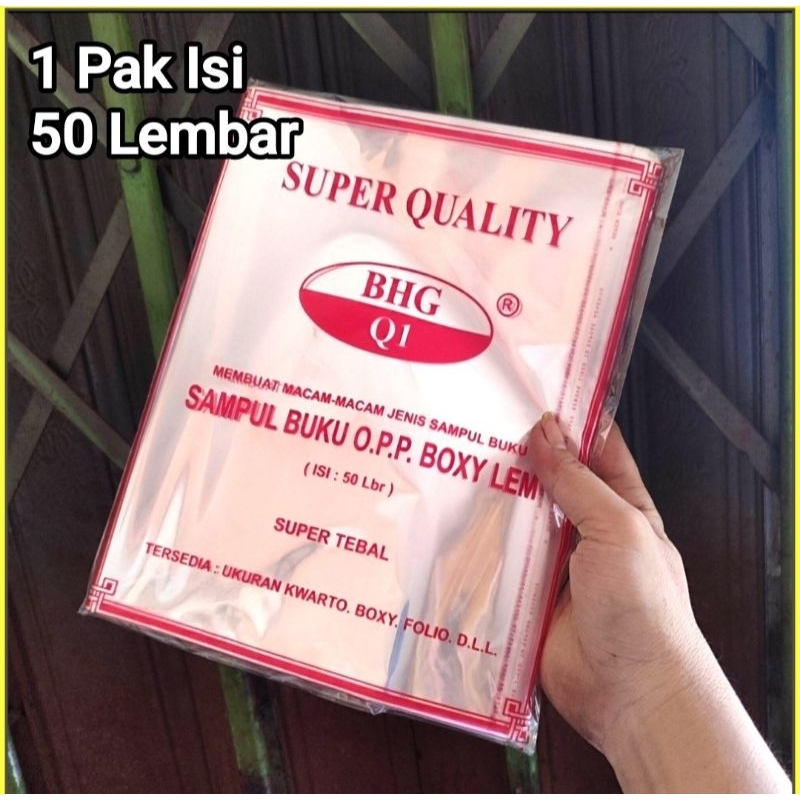 Jual 1 Pak Sampul Buku Boxy Pastik Isi 50 Lembar ( Ukuran Kwarto ...