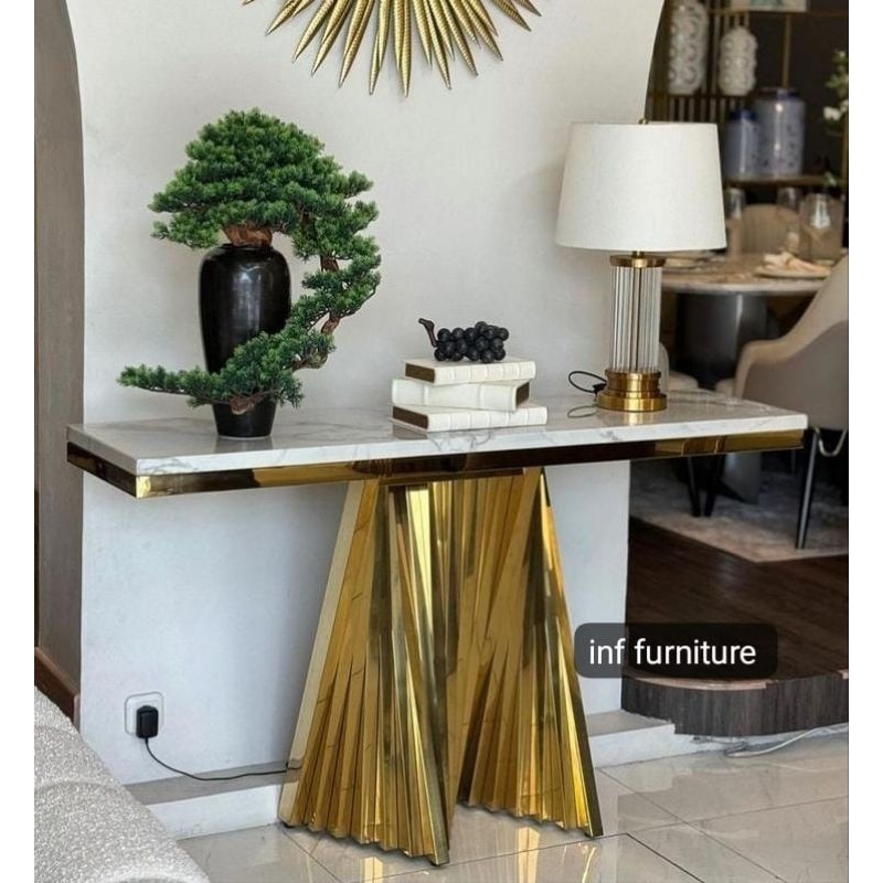 Jual meja konsul stainless meja konsul marmer meja konsul gold stainles ...