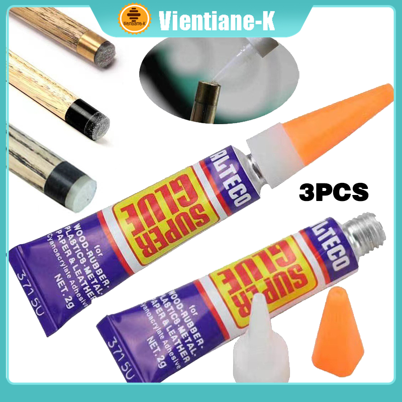 Jual 3PCS Lem Cue Tip / Perekat Master Tip Billiard 2gr Ultra Glue ...