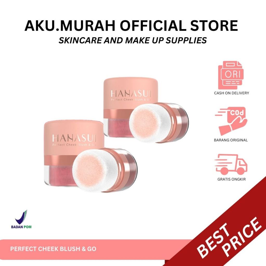 Jual HANASUI PERFECT CHEEK BLUSH & GO [ PINK ] | Shopee Indonesia