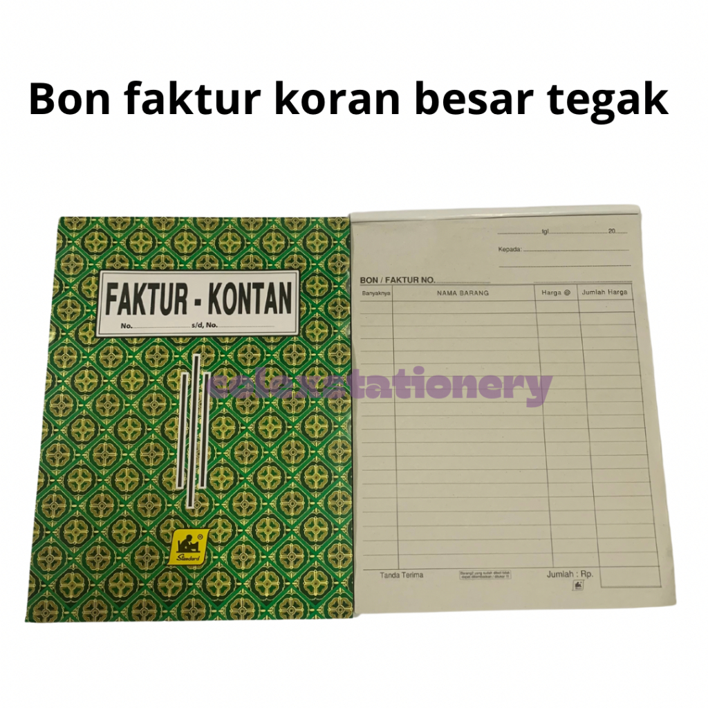 Jual Bon / Bon Faktur Kontan Koran Ukuran Besar Posisi Tegak Standard ...