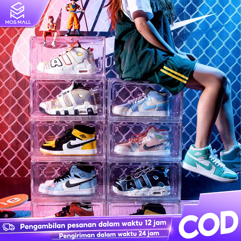 Jual MOS MALL Kotak Sepatu Transparan Akrilik, Dapat Menampung Sepatu ...