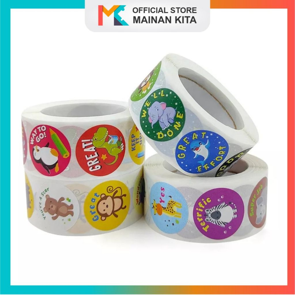 Jual MK615 500pcs Stiker Label Ulang Tahun Sticker Label Reward Stiker ...