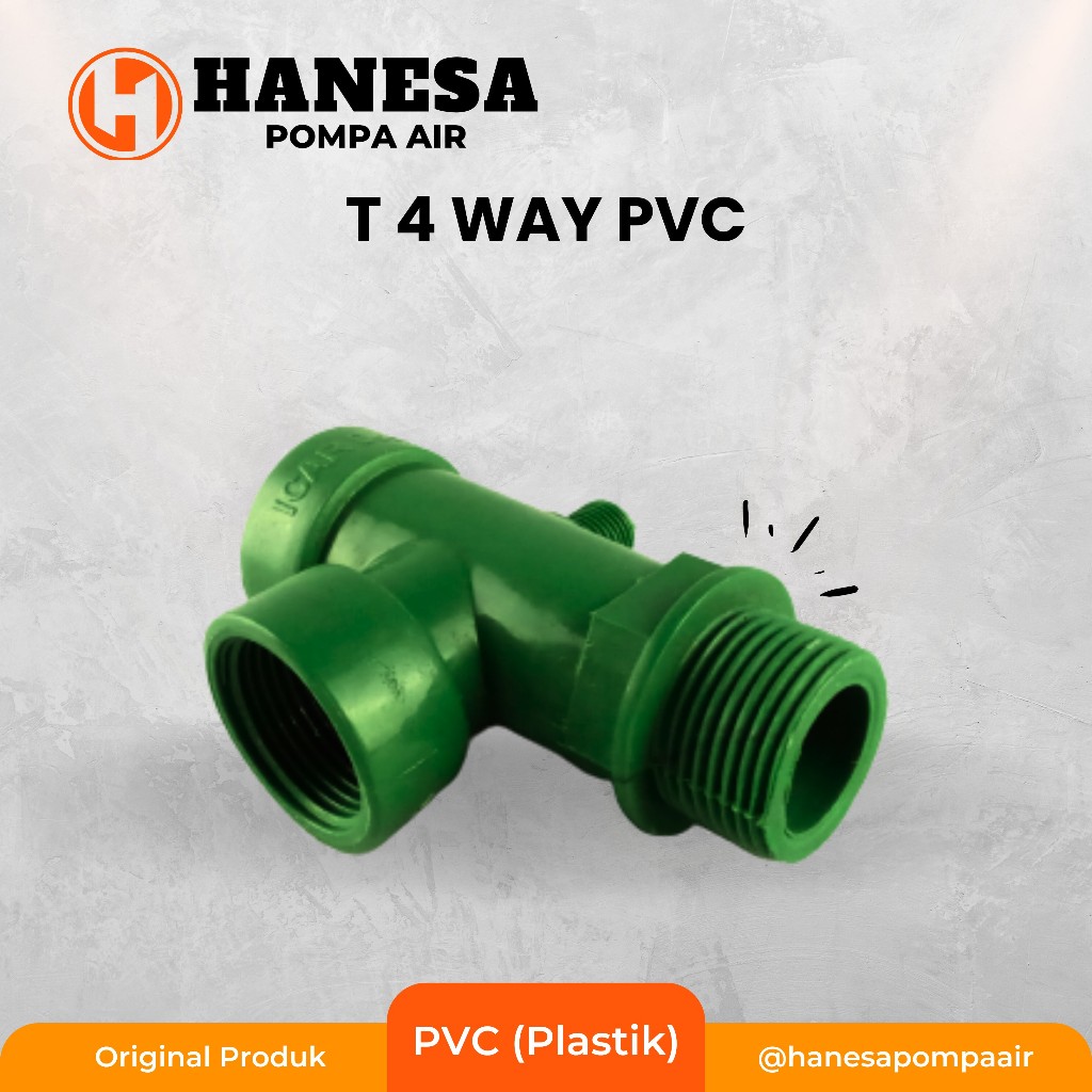 Jual TEE WAY / T 4 WAY PVC (Plastik) - Fitting Sambungan Pipa | Shopee ...