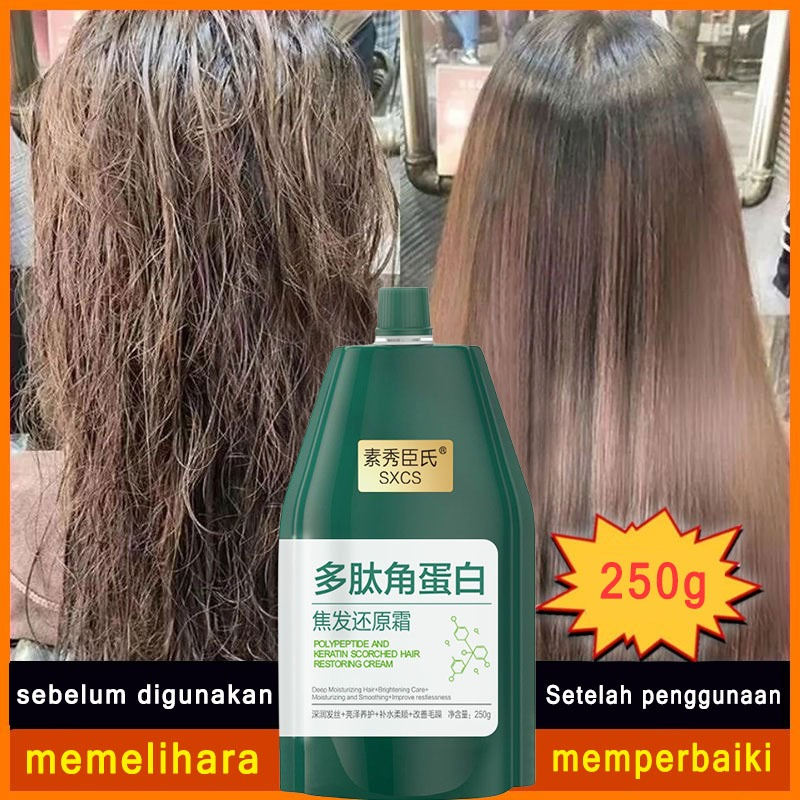 Jual masker rambut keratin keratin hair treatment krim pelurus rambut ...