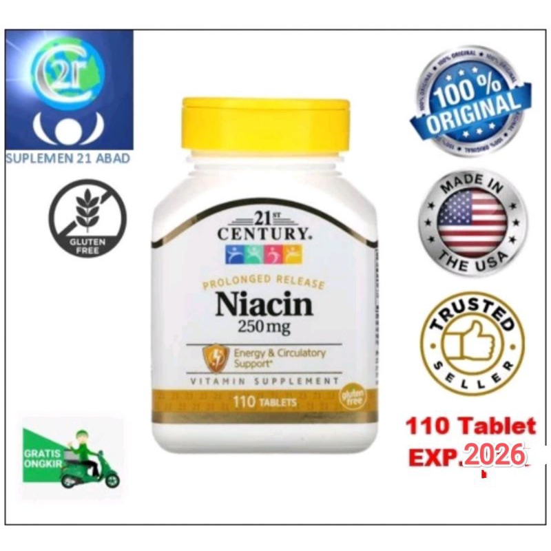 Jual 21st Century Niacin/Vitamin B-3 untuk kesehatan kulit sel saraf ...