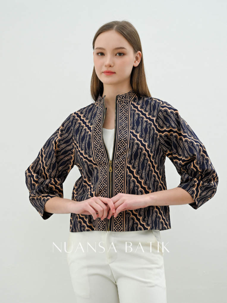 Jual Nuansa Batik Jaket Batik Lengan 7/8 Bahan Katun Stretch | Shopee Indonesia
