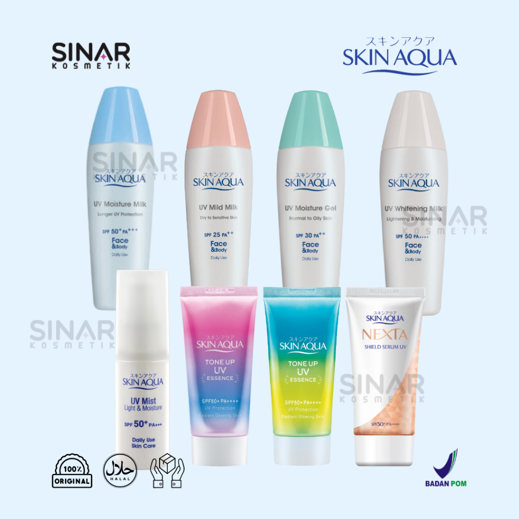 Jual Skin Aqua Sunscreen UV SPF 50 | Moisture Milk - Gel - Mild Milk ...