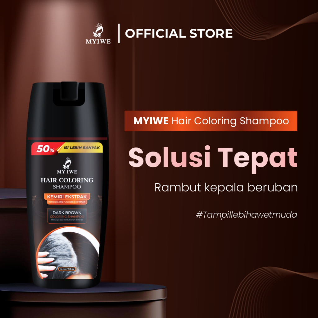 Jual MYIWE My Iwe Hair Coloring Shampoo Penghitam Rambut Uban Shampo ...