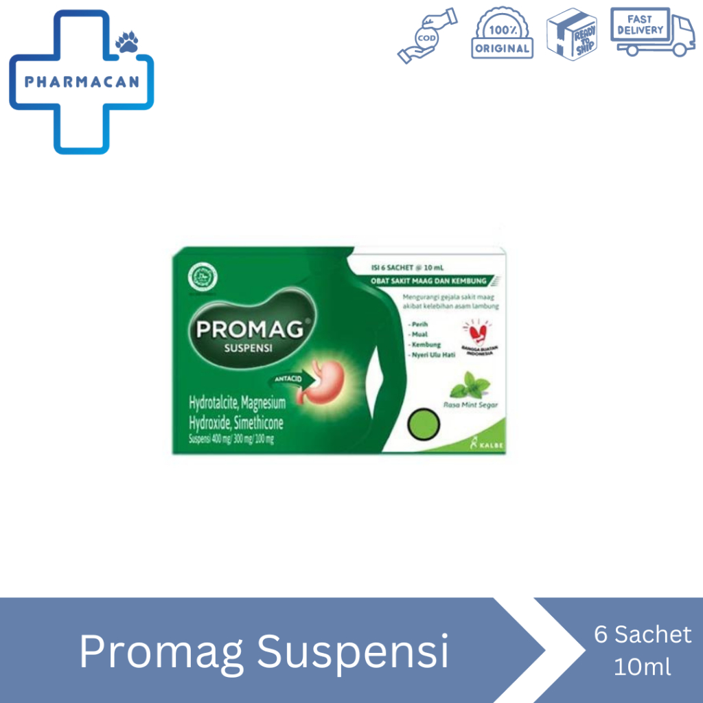 Jual Promag Suspensi Cair Sachet 7ml - 1 Box isi 6 Sachet | Shopee ...