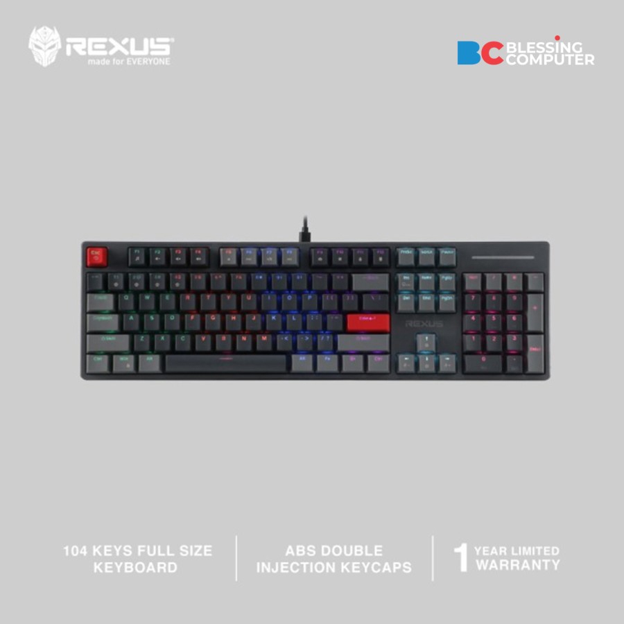 Jual Keyboard REXUS HEROIC KX5 BLACK - Swith Red | Shopee Indonesia