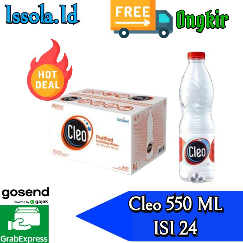 Jual CLEO AIR MINERAL KEMASAN BOTOL 550ML × 24 PCS | Shopee Indonesia