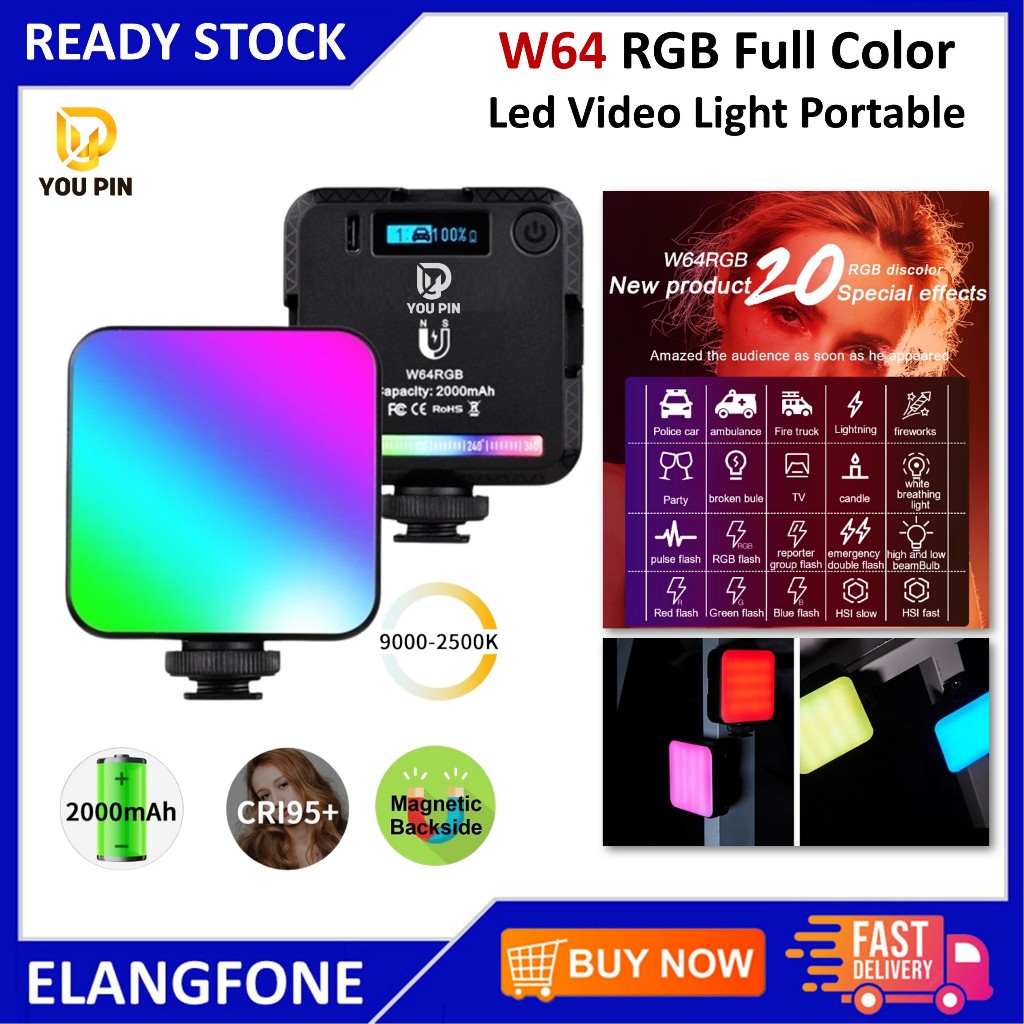 Jual You Pin W64 Rgb Led Video Light Magnetic Ambient Studio Video Foto | Shopee Indonesia
