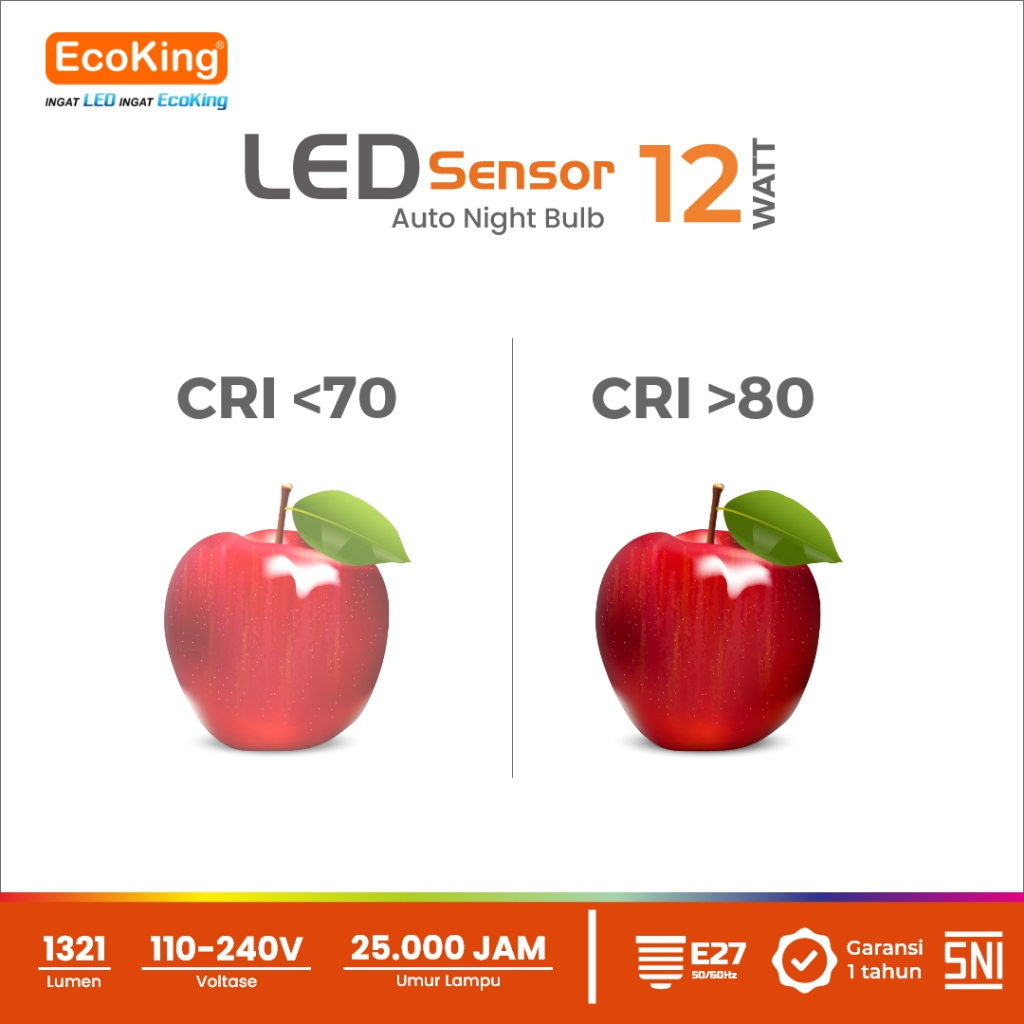 Jual EcoKing Lampu Bohlam Led Rumah Sensor Cahaya Otomatis Light Bulb ...