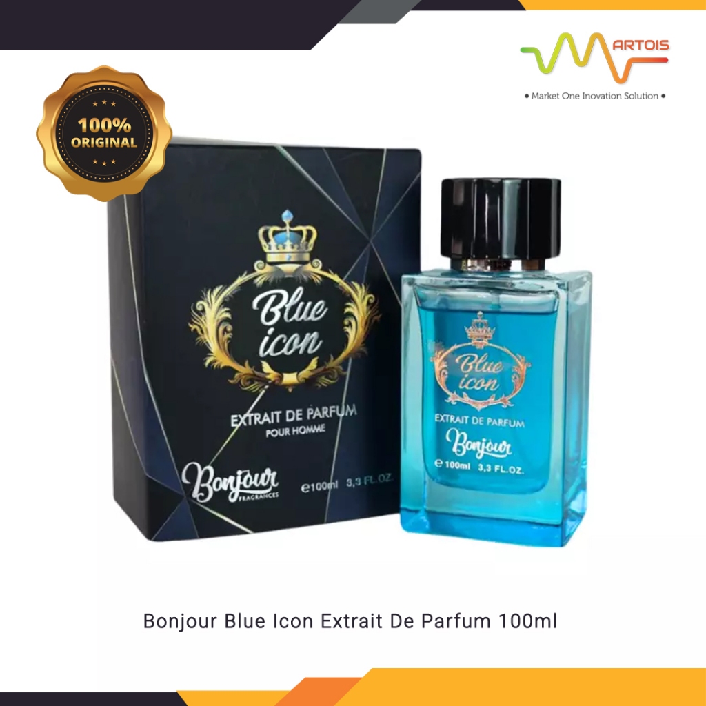 Jual Parfum Original Bonjour Blue Icon Extrait De Parfum 100ML | Shopee ...